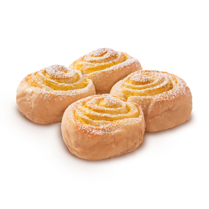 Mini Custard Scroll 4 Pack – Bakers Delight
